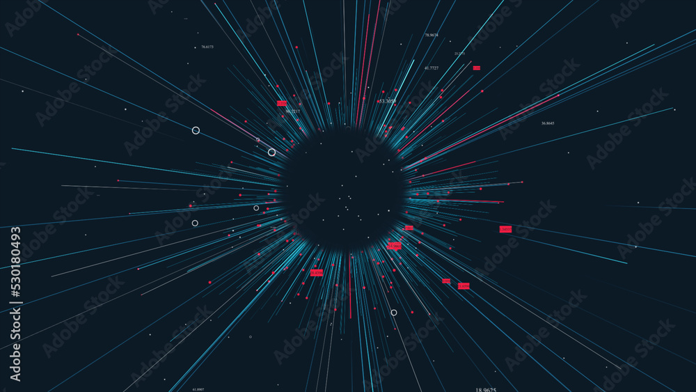 Businessman hand touching of digital data network transformation for next generation technology ...