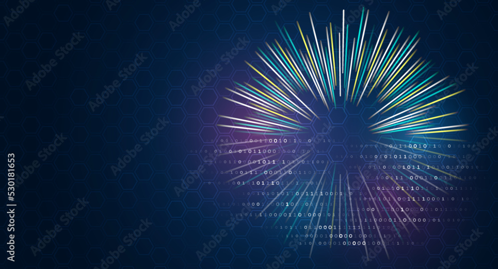 Data analytics concept. Sorting a large amount of data on a dark ...