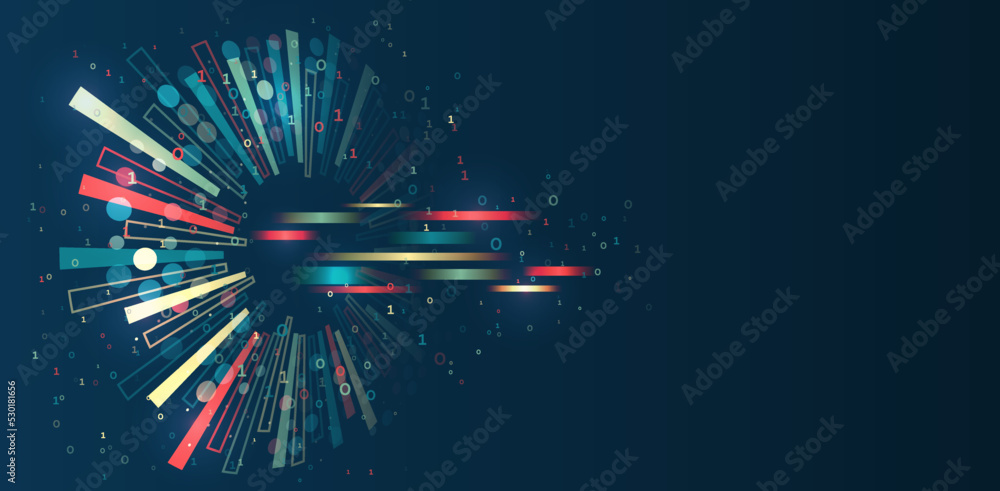 Structuring the flow of information. Data analytics concept. Sorting a ...