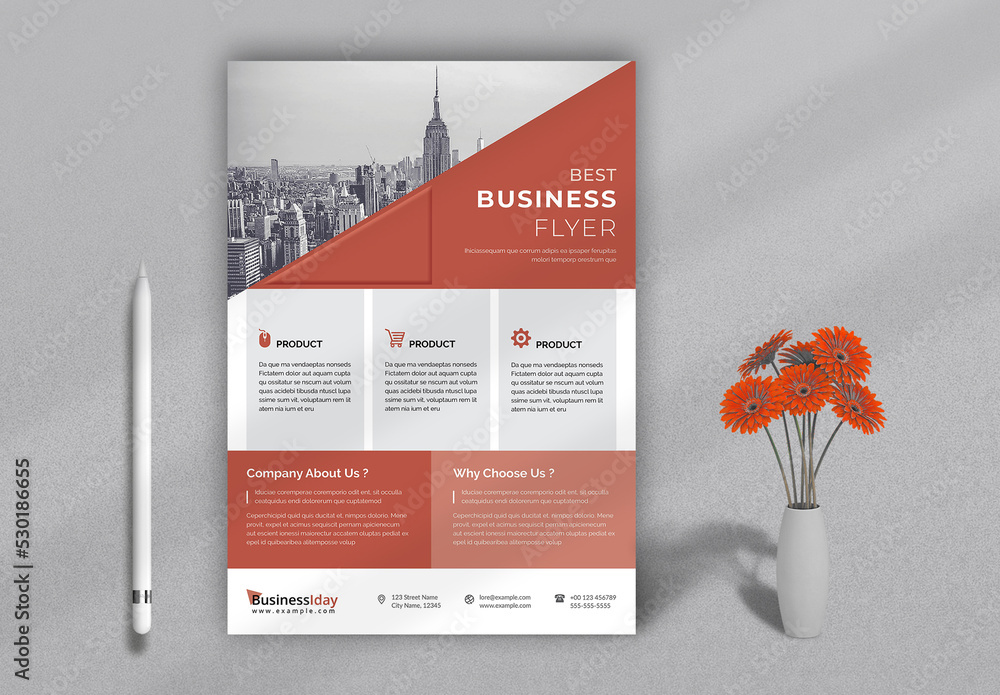Business Flyer Layout Stock Template | Adobe Stock