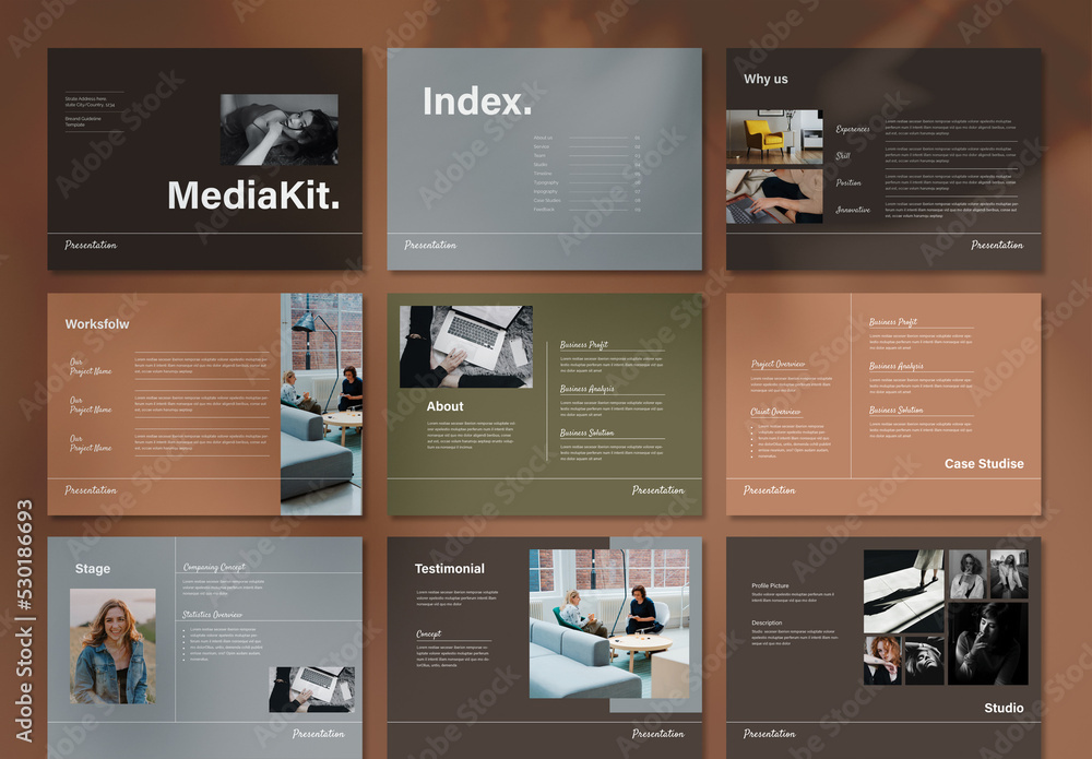 Media Kit Layout Stock Template | Adobe Stock