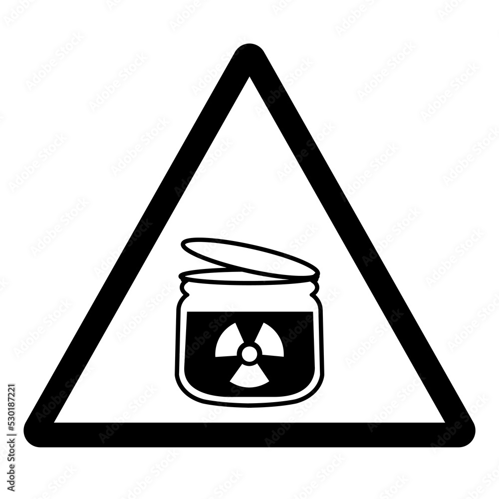 Beware Radiation Symbol Sign ,Vector Illustration, Isolate On White ...