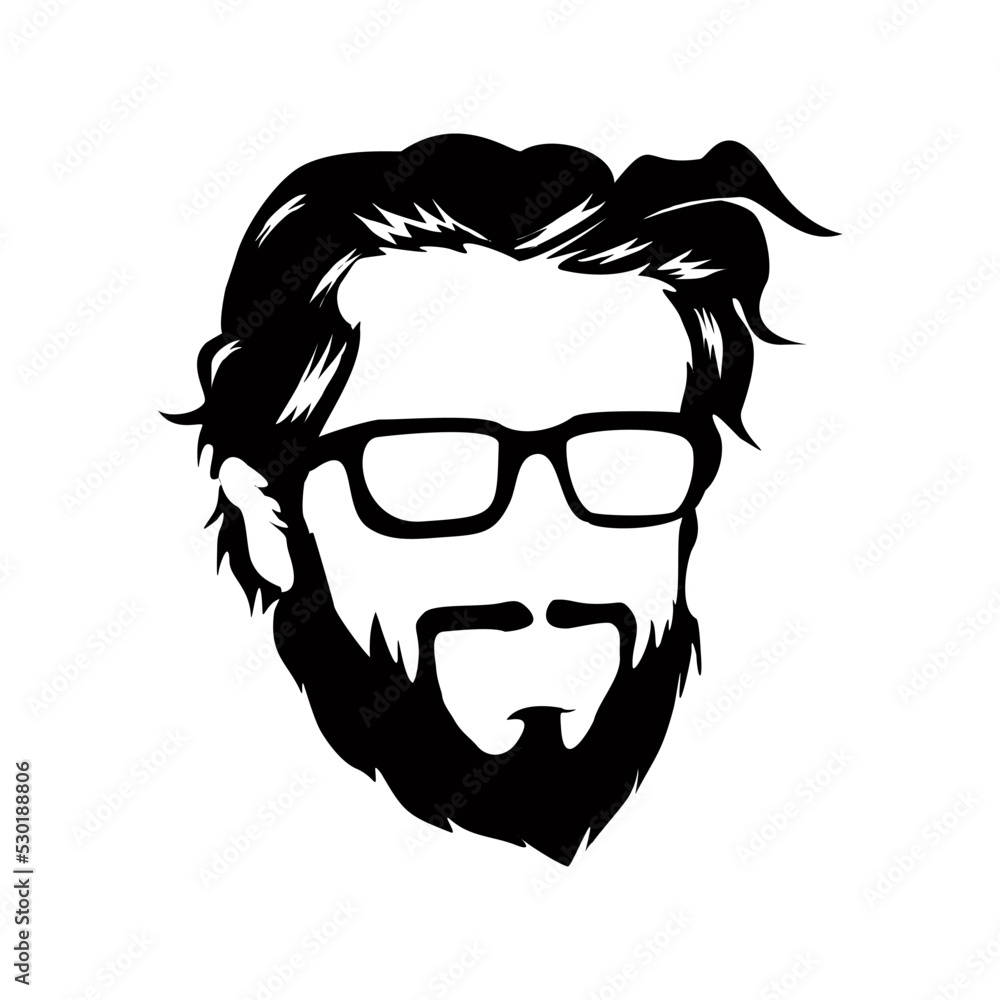 face with glasses Stock Vector | Adobe Stock