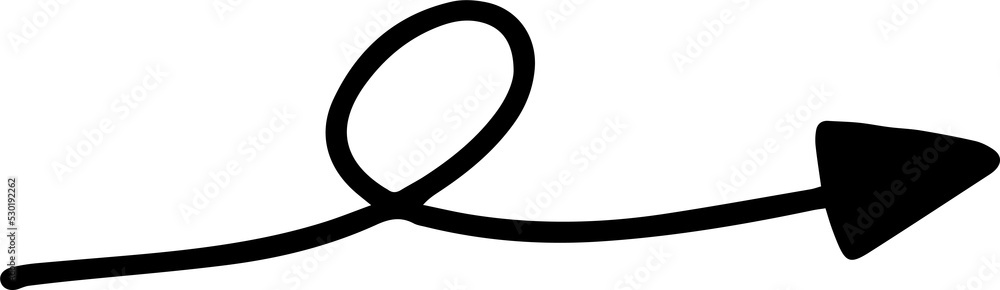 spiral hand drawn arrow illustrations Stock Illustration | Adobe Stock