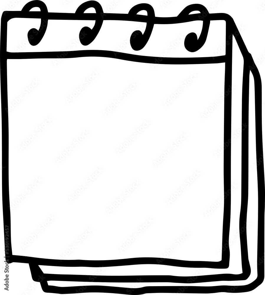 business themed in doodle illustration. cute and simple memo and ...