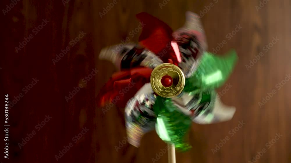 Rehilete spinning with the colors of the Mexican flag. Pinwheel with ...