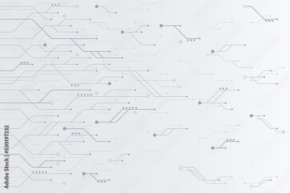 Futuristic gray technology background, electronic motherboard, abstract ...
