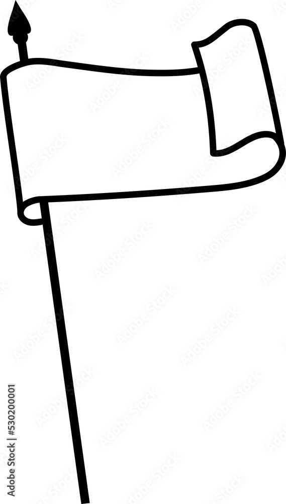 Pennant flag of knight retro waving banner outline Stock Illustration ...