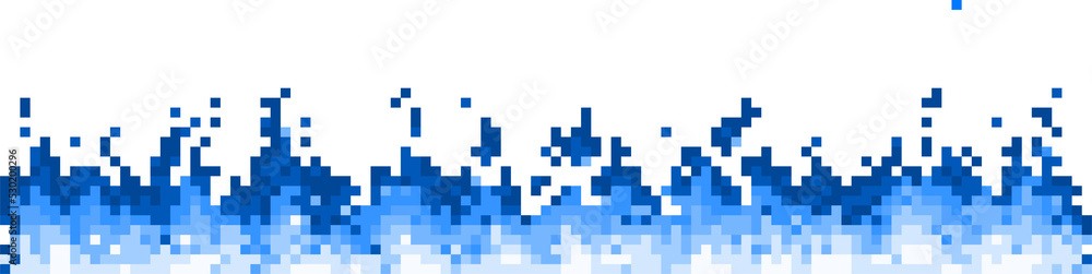 Blue firewall, pixel art fire flame, 8 bit game Stock Illustration ...