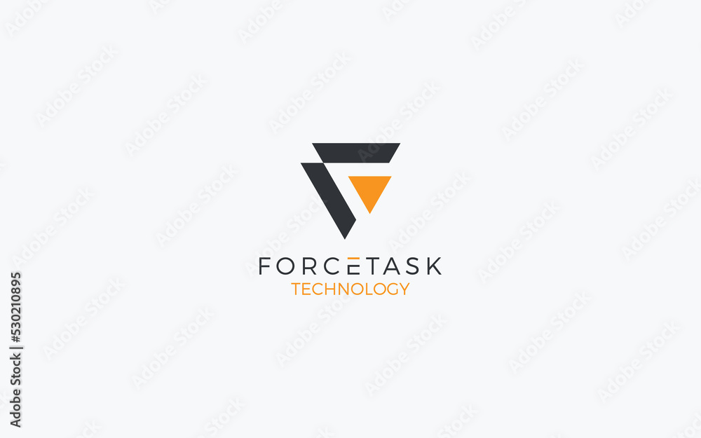 Letter F logo form triangle symbols Stock Vector | Adobe Stock