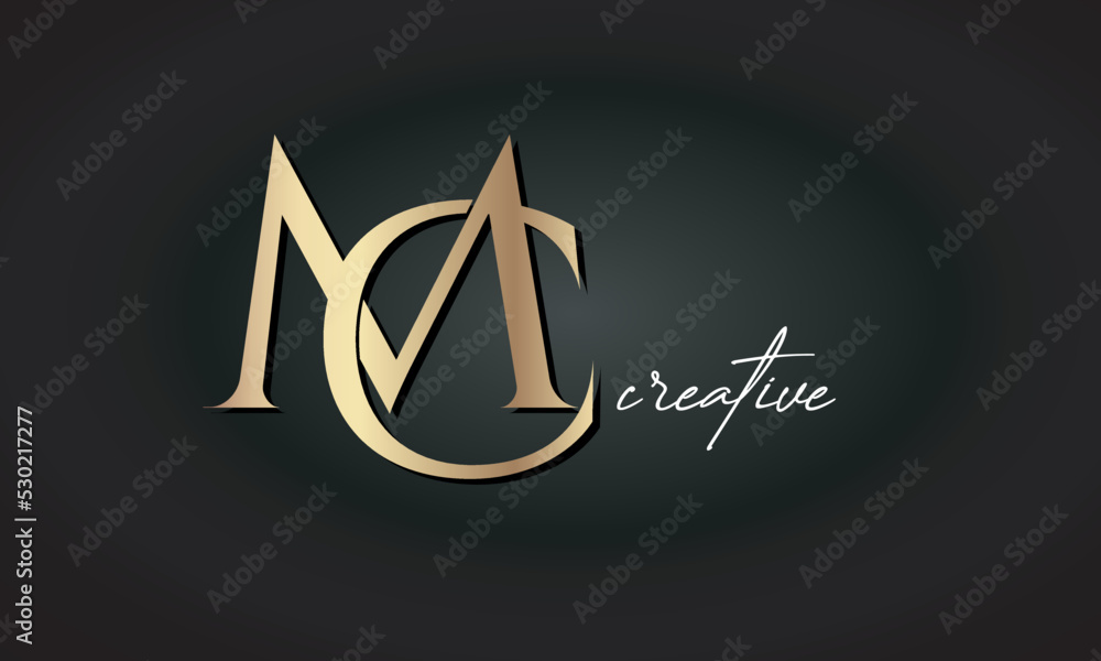 MC letters luxury jewellery fashion brand monogram, creative premium ...