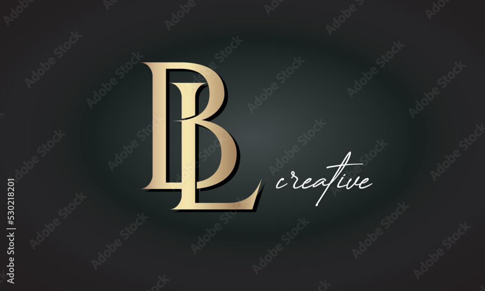 BL letters luxury jewellery fashion brand monogram, creative premium ...