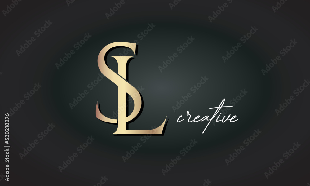 SL letters luxury jewellery fashion brand monogram, creative premium ...
