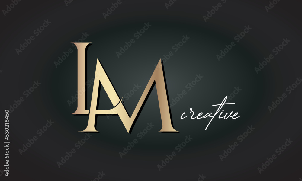 Vetor de LM letters luxury jewellery fashion brand monogram, creative ...
