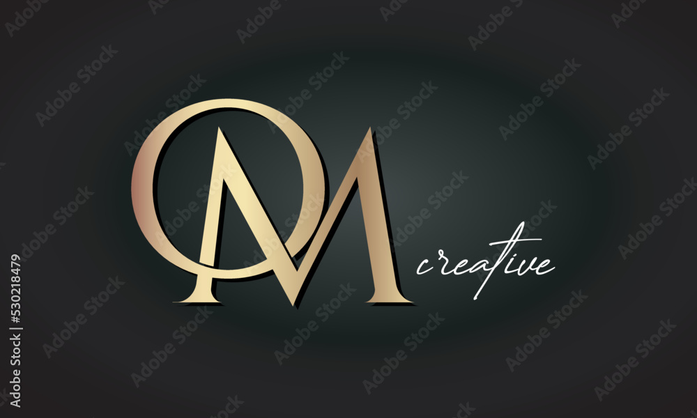 OM letters luxury jewellery fashion brand monogram, creative premium ...