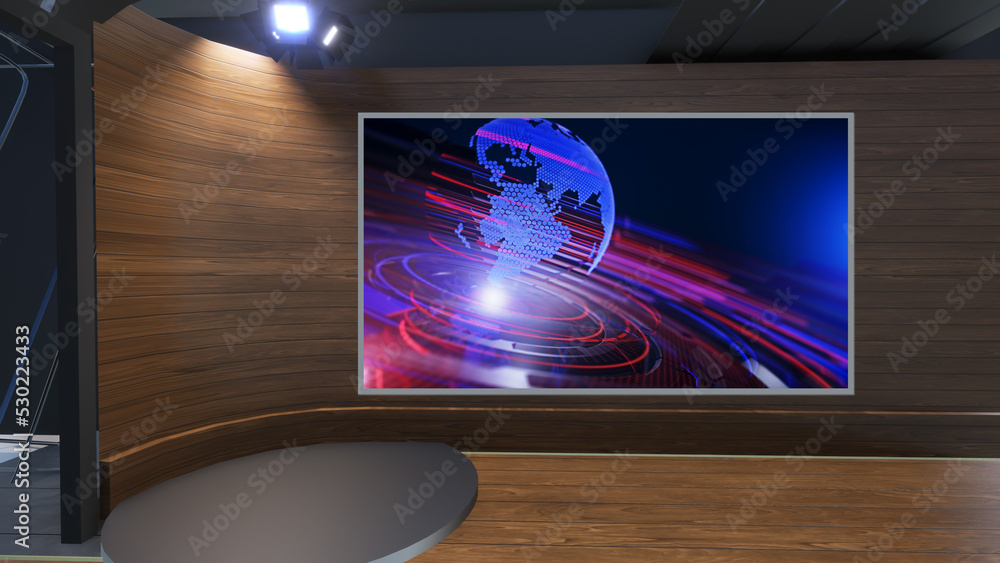 Studio Set Background 2267_3D Virtual TV Studio News_Studio Background ...