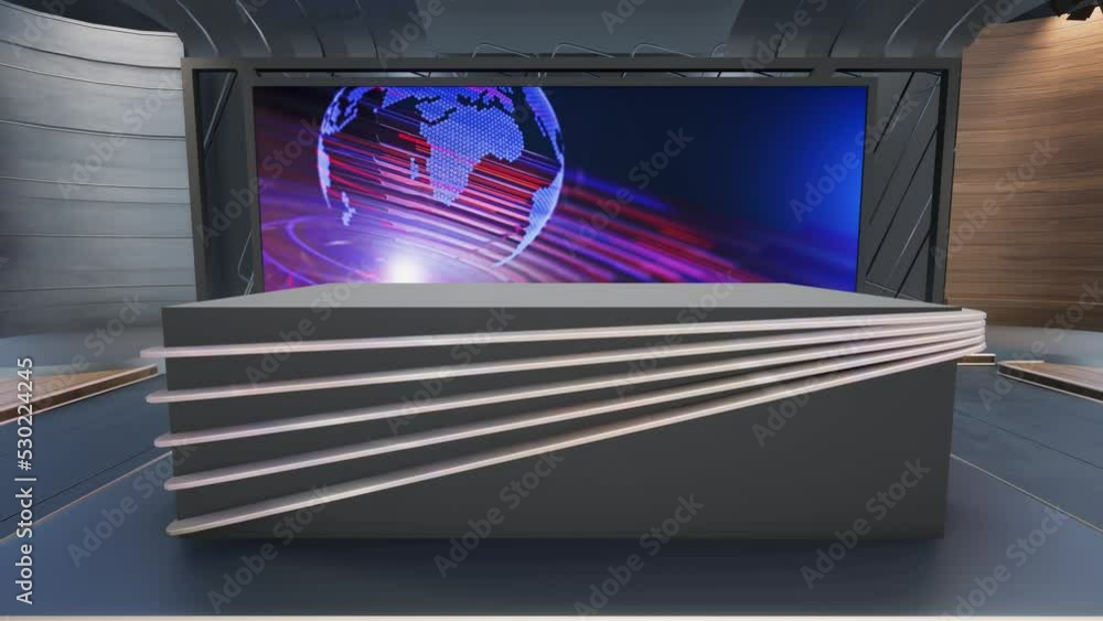 Virtual Studio 2267_3D Virtual TV Studio News_Studio Background Loop ...