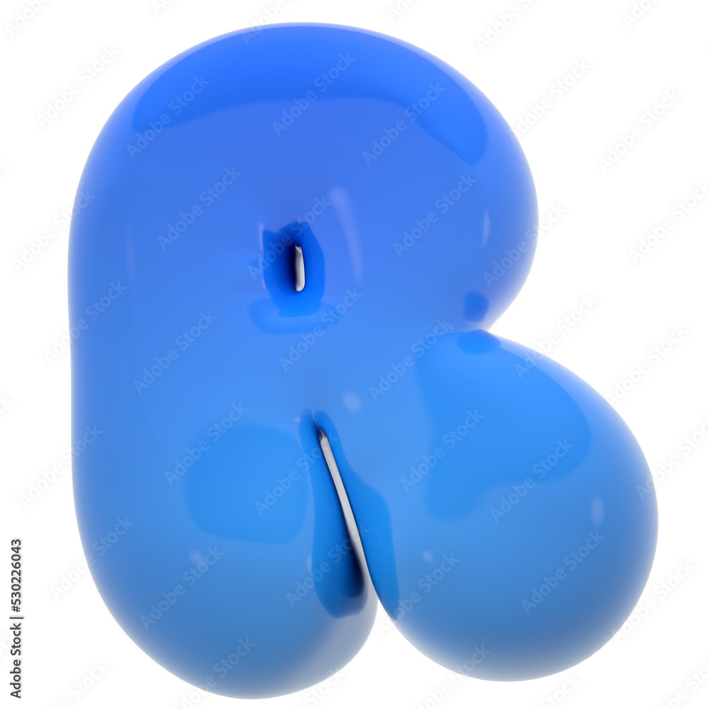 Alphabet R bubble letter illustration in 3D design Stock Photo | Adobe ...