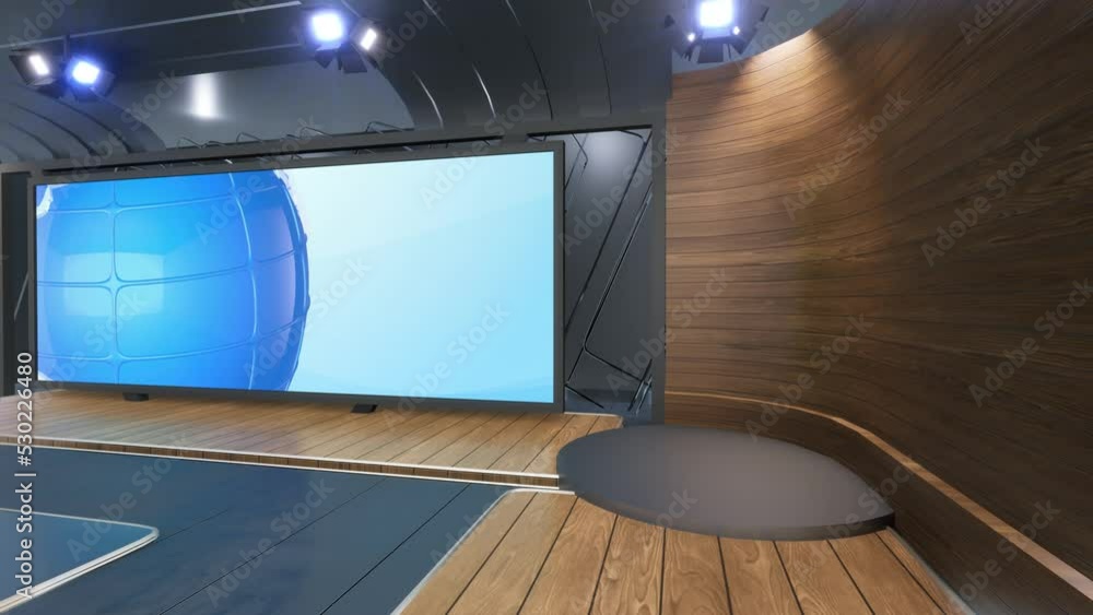Virtual Studio 2267_3D Virtual TV Studio News_Studio Background Loop ...