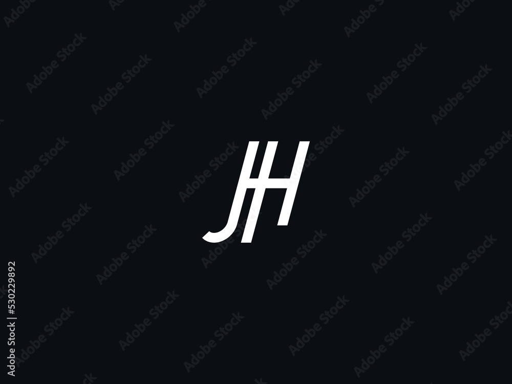 Minimalist JH Logo Icon, Premium Jh j h Letter Logo Image Design For ...