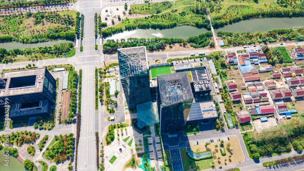 Aerial photography of buildings in Dongtai High-tech Industrial ...