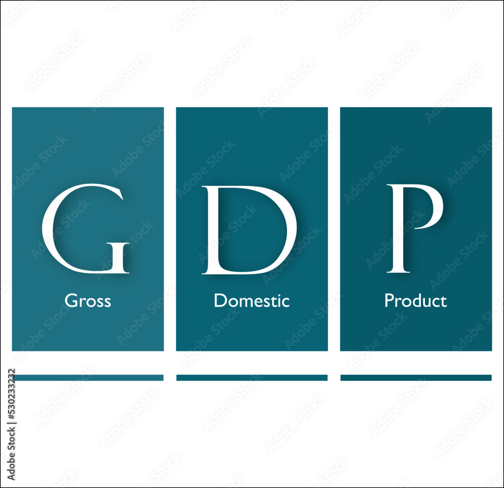 GDP Acronym - Gross Domestic Product in an infographic template Stock ...