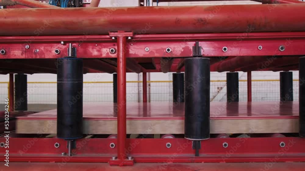 Workshop for Production of Wall Sandwich Panels. Conveyor. Ready Wall ...