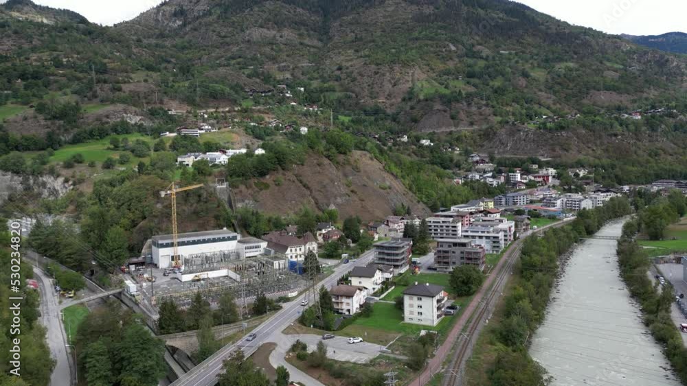 Vidéo Stock A small town in Switzerland which is surrounded by ...