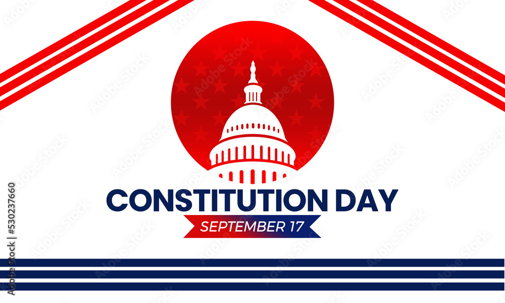 USA Constitution Day banner for a national holiday in USA - September ...