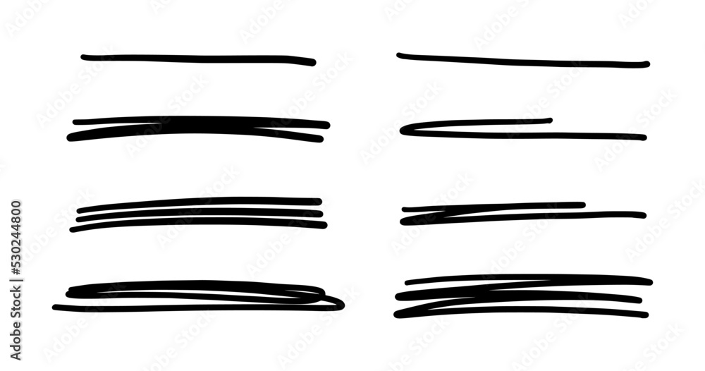 Hand drawn scribble lines. Doodle marker line stripes collection. Swift ...