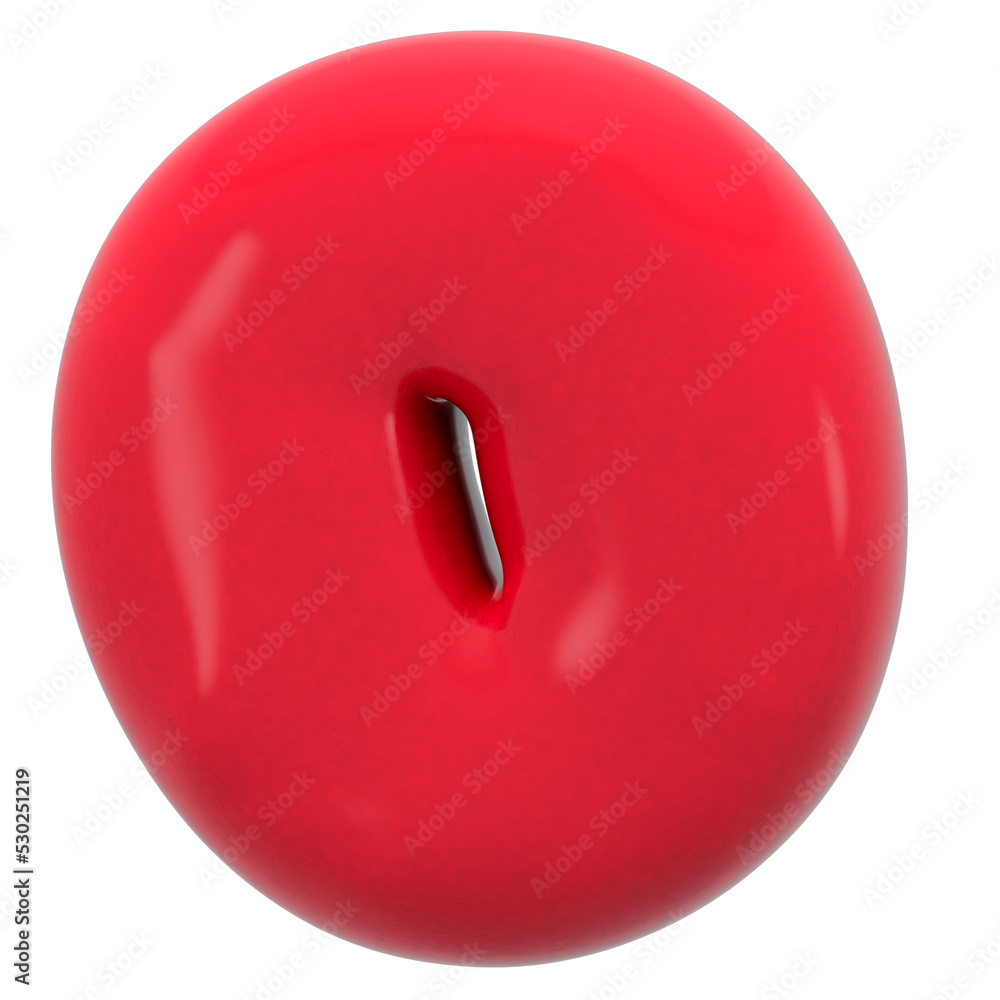 Alphabet O bubble letter illustration in 3D design Stock Illustration ...
