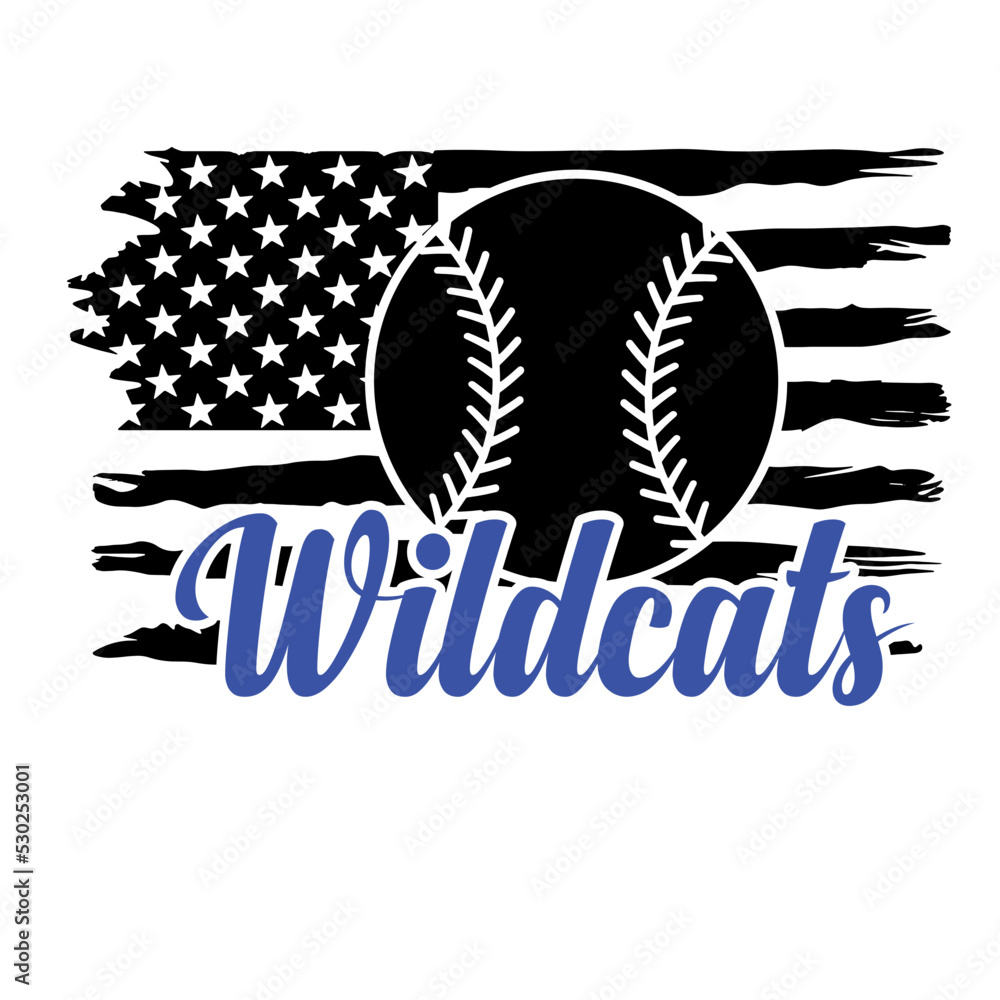Ready to Press Wildcats Svg, Baseball Svg, American Flag Svg Stock ...