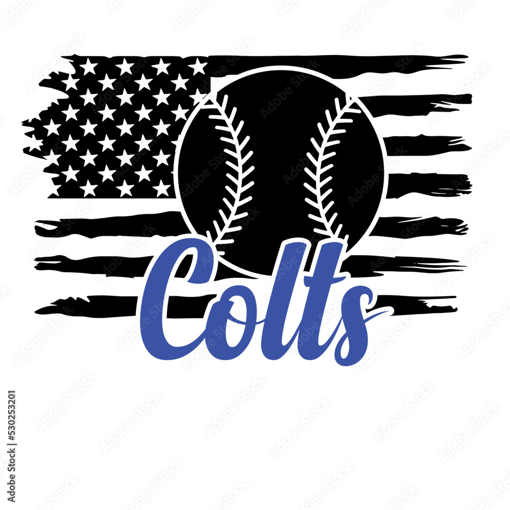 Ready to Press Colts Svg, Baseball Svg, American Flag Svg vector de ...