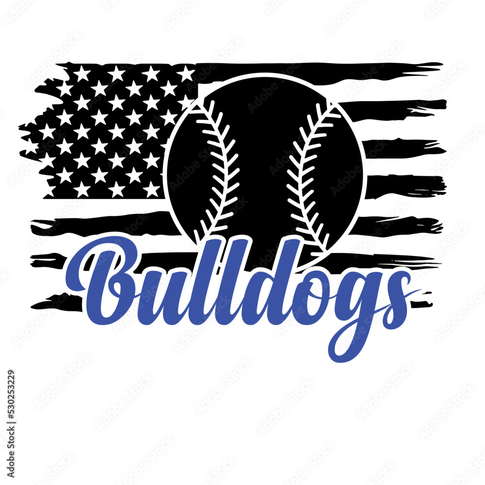 Baseball Bulldog Vector