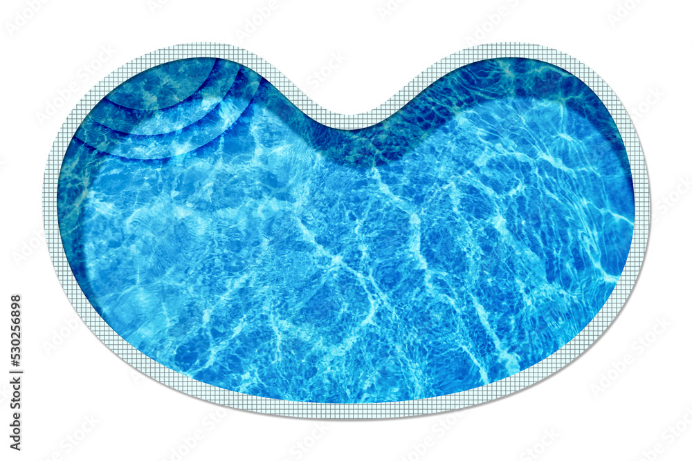Swimming pool on white background, top view Stock Photo | Adobe Stock