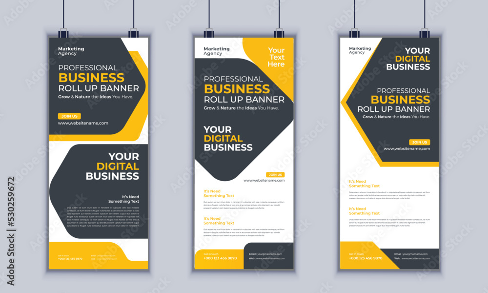 Corporate Business Roll up Banner Design, Multipurpose Roll Up Banner ...