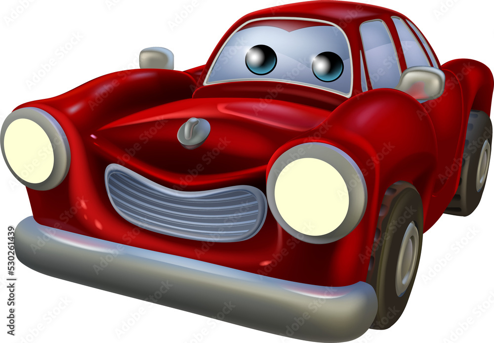 Cartoon car mascot Stock Illustration | Adobe Stock