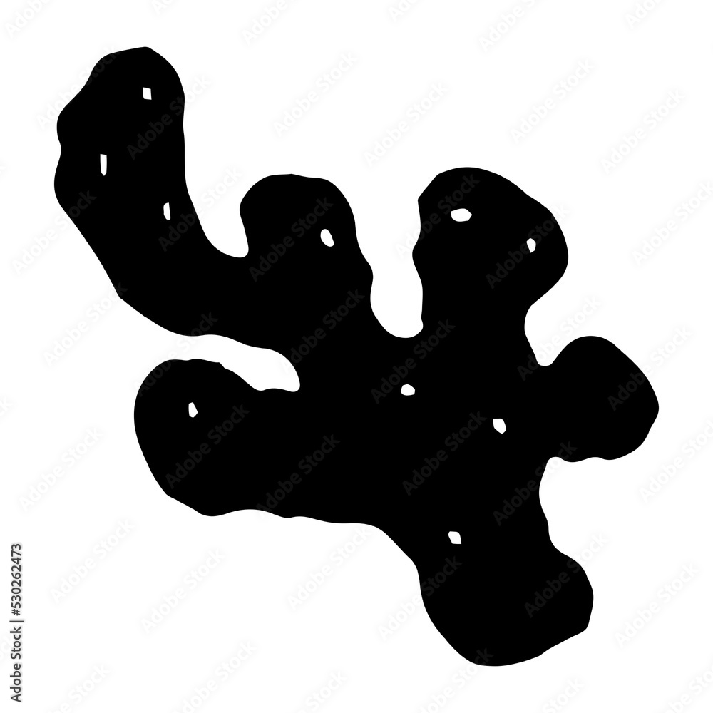 Isolated clipart on white background, black silhouette, .rounded figure ...