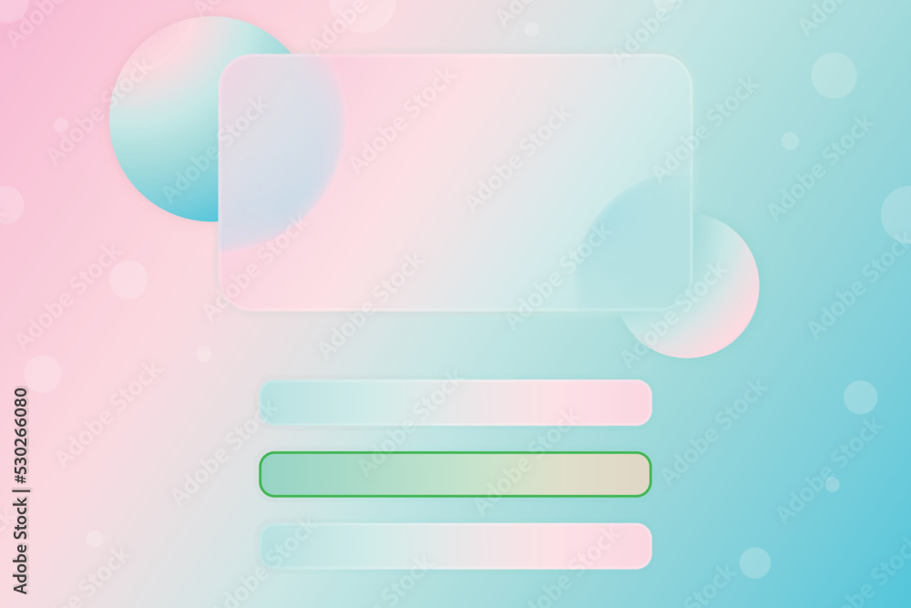 Quiz Game Questions And Choice Test Menu Glassmorphism Horizontal