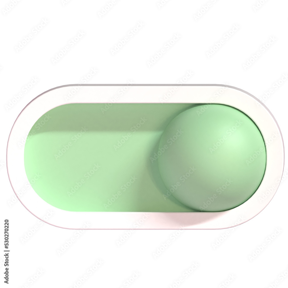 On button illustration in 3D design Stock Illustration | Adobe Stock