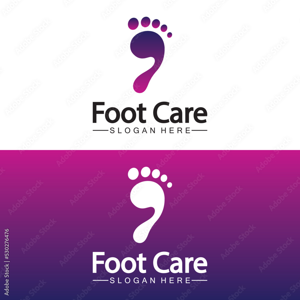 Foot logo design vector template Stock Vector | Adobe Stock