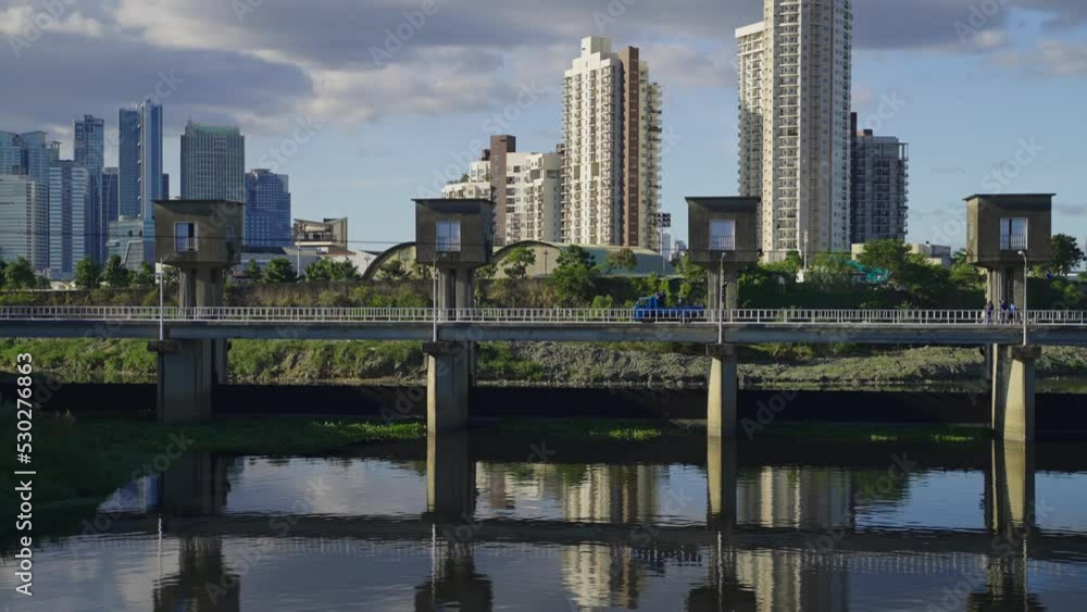 Marikina River in eastern Metro Manila, Philippines. It is the largest ...