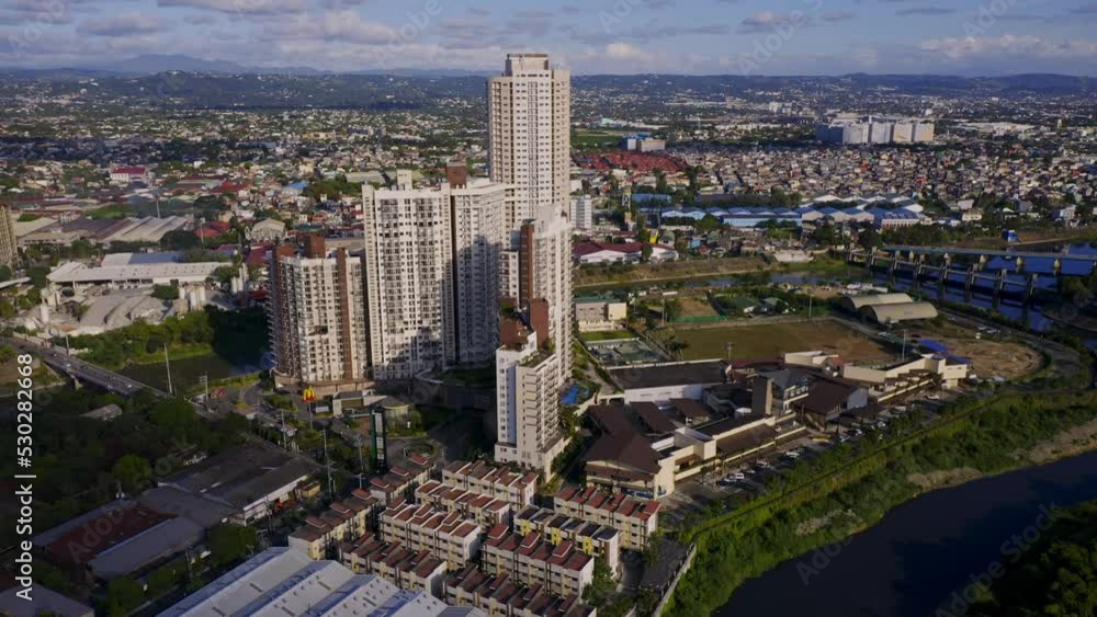 Circulo Verde Drone Footage showing skyline of Rizal and on the side is ...