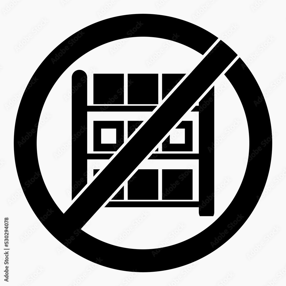 No stock icon. Do not put on shelves. No shelves. Do not use the ...