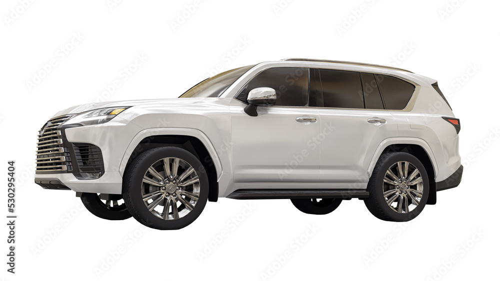 Dallas. USA. September 13, 2022. White metallic Lexus LX600 2022 on a ...