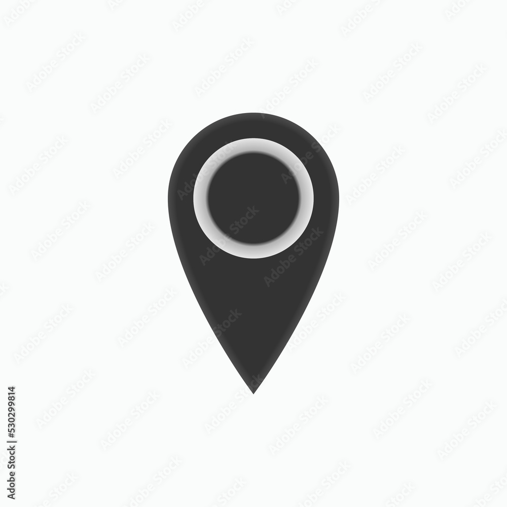 Pin Location Icon - Object Place Illustration, As A Simple Vector Sign ...