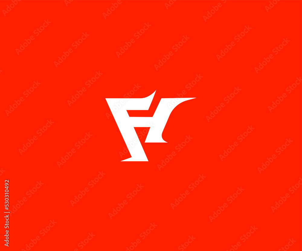 FH, HF, VH, HV initial logo monogram designs modern vector templates ...