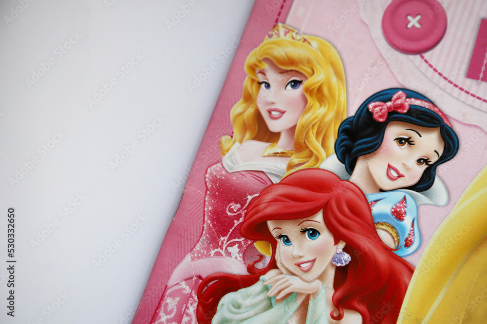 Disney princesses. Aurora from Cinderella, Snow White and Ariel the ...