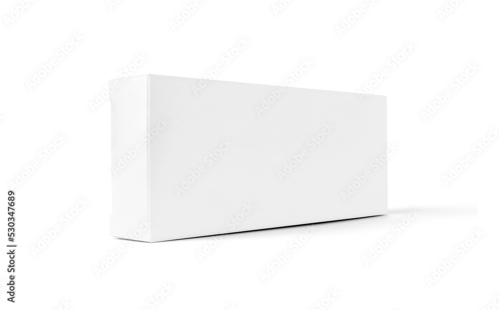 Blank white paper box for products design mock-up isolated on white ...