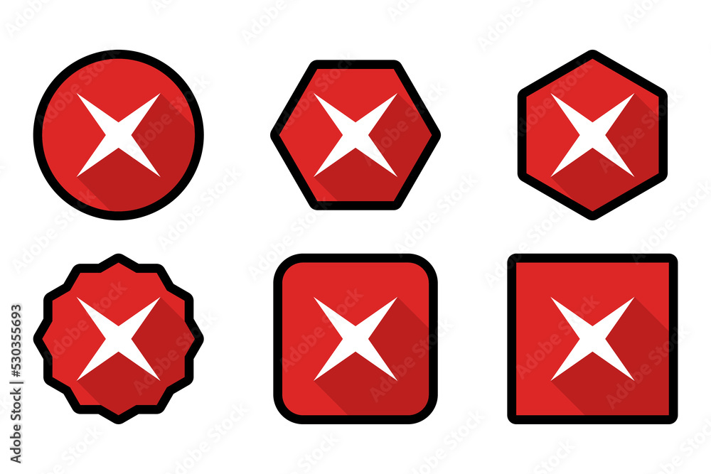 Vecteur Stock Wrong marks Icon Set, Cross marks, Rejected, Disapproved ... Vecteur Stock Wrong marks Icon Set, Cross marks, Rejected, Disapproved ...